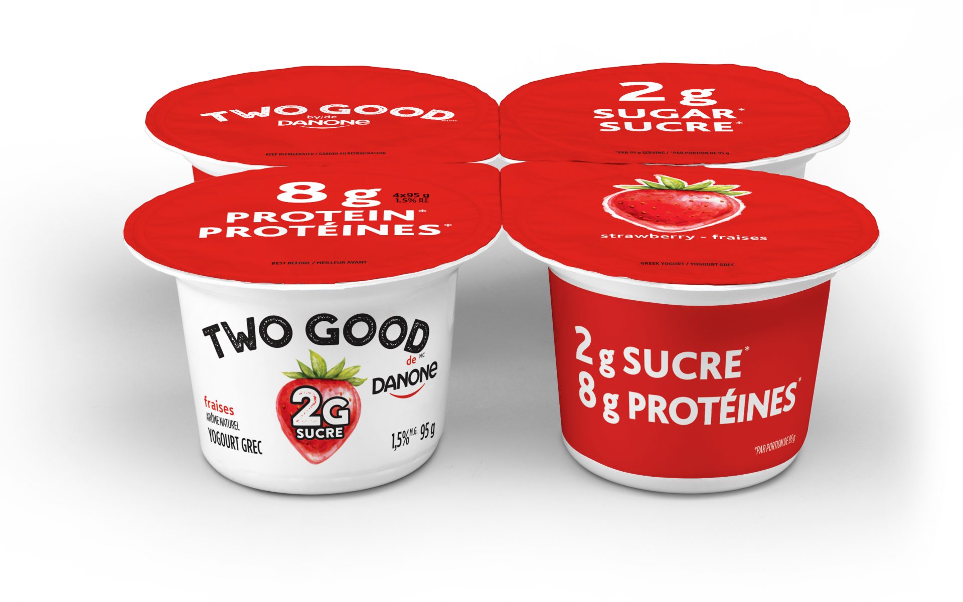 Yogourt Grec à faible teneur en sucre | 8 g de protéines | Two Good