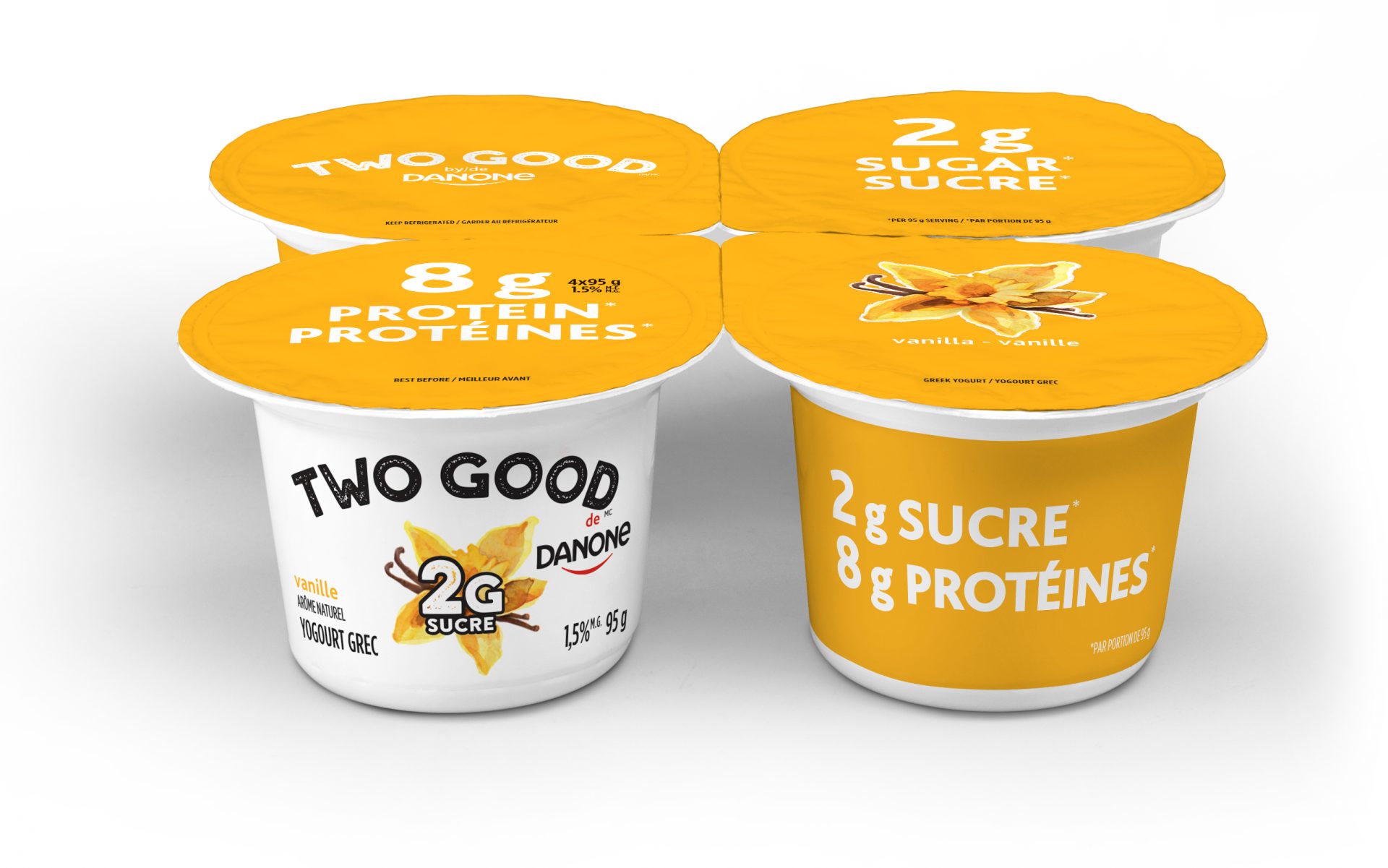 Yogourt Grec à faible teneur en sucre | 8 g de protéines | Two Good